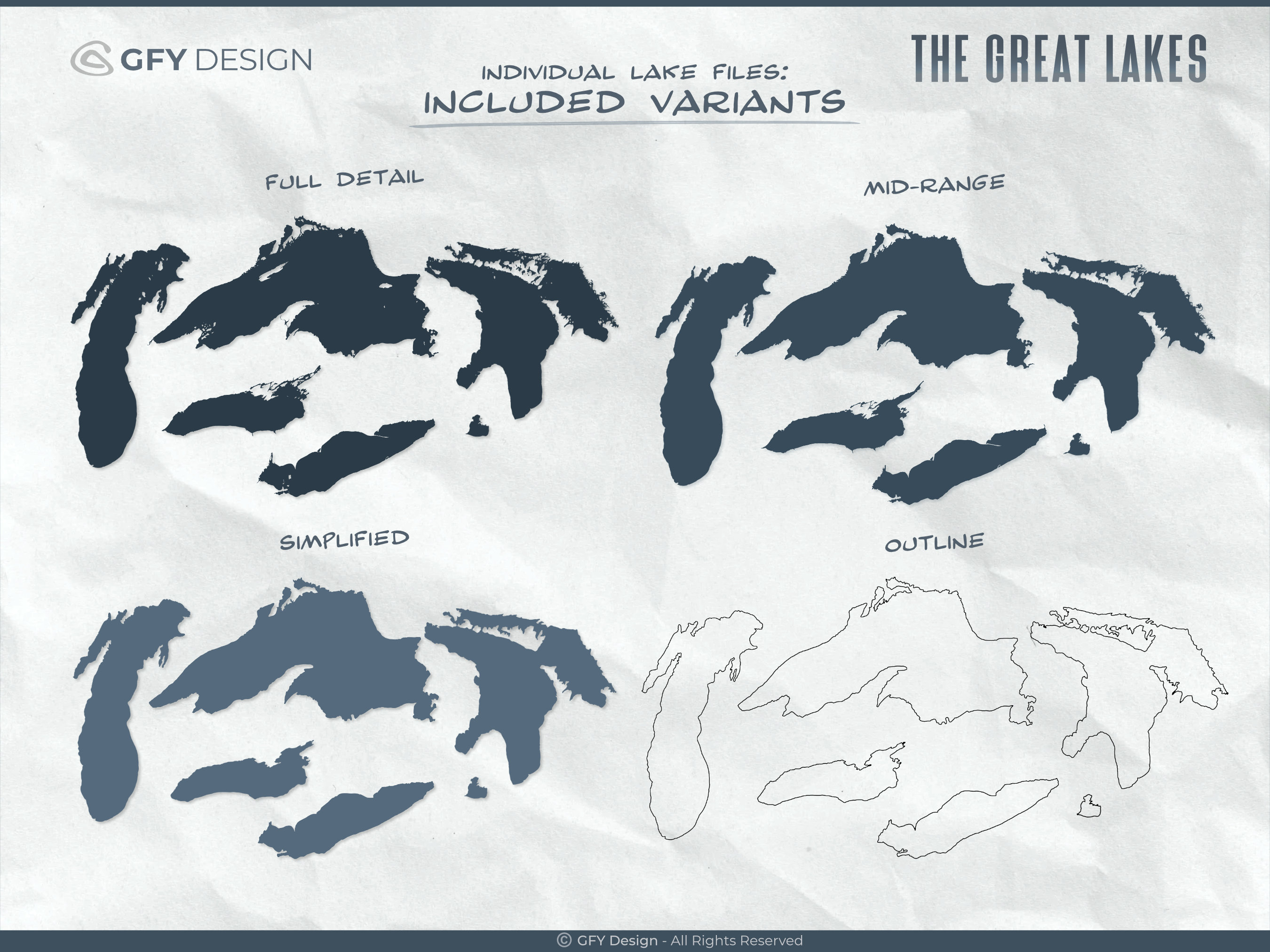 Great Lakes Super Bundle SVG Vector Graphic Set Perfect - Etsy