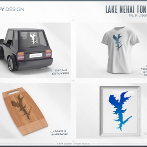 Lake Nehai Tonkayea SVG Digital File Set - Missouri | Vector Outline ...