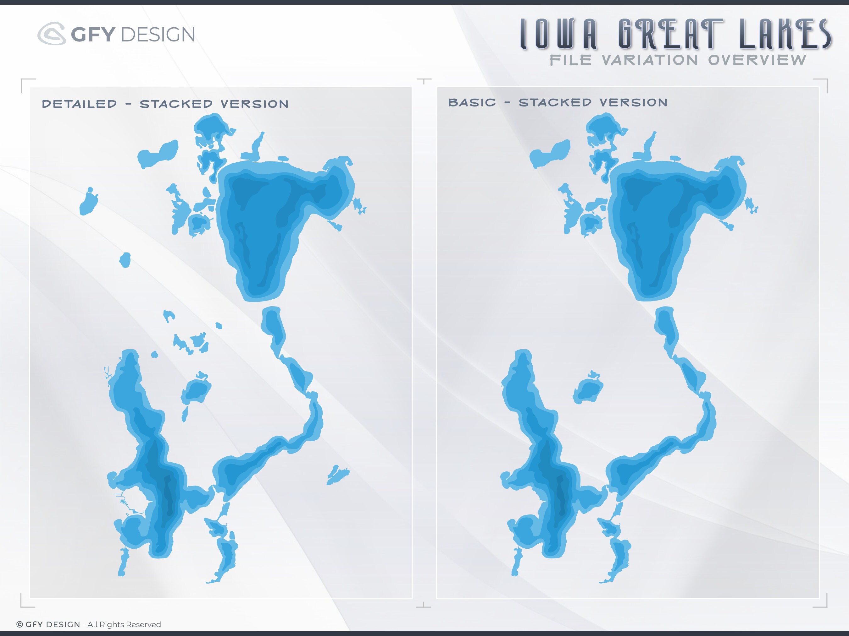 Iowa Great Lakes Super Bundle - 184 File Vector Graphic Set | West ...