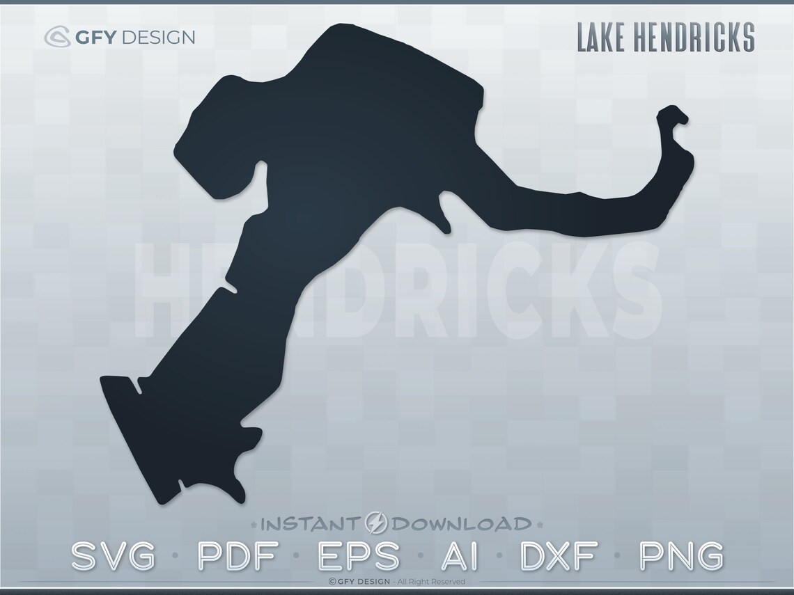 Lake Hendricks SVG Digital File Set Iowa Vector Outline - Etsy