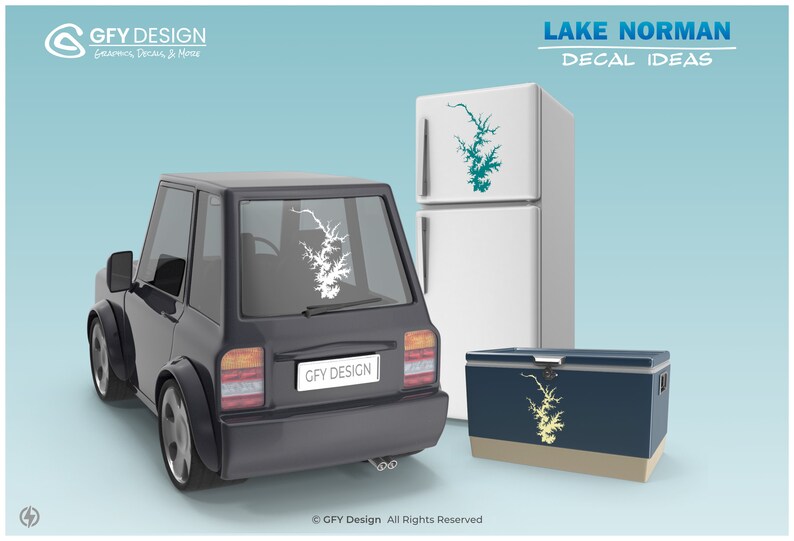 Lake Norman - Vector Graphic, Cut File, Map, Print Ready, Digital File ...