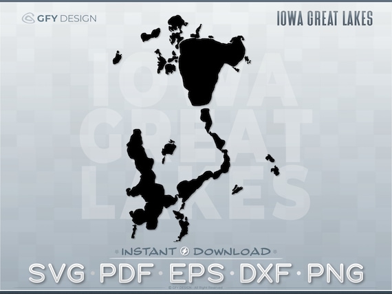 Iowa Great Lakes SVG Vector Graphic Set East & West Okoboji - Etsy