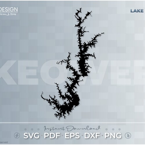 Lake Sinclair Georgia Map Shape SVG Cut File PNG DXF - Etsy