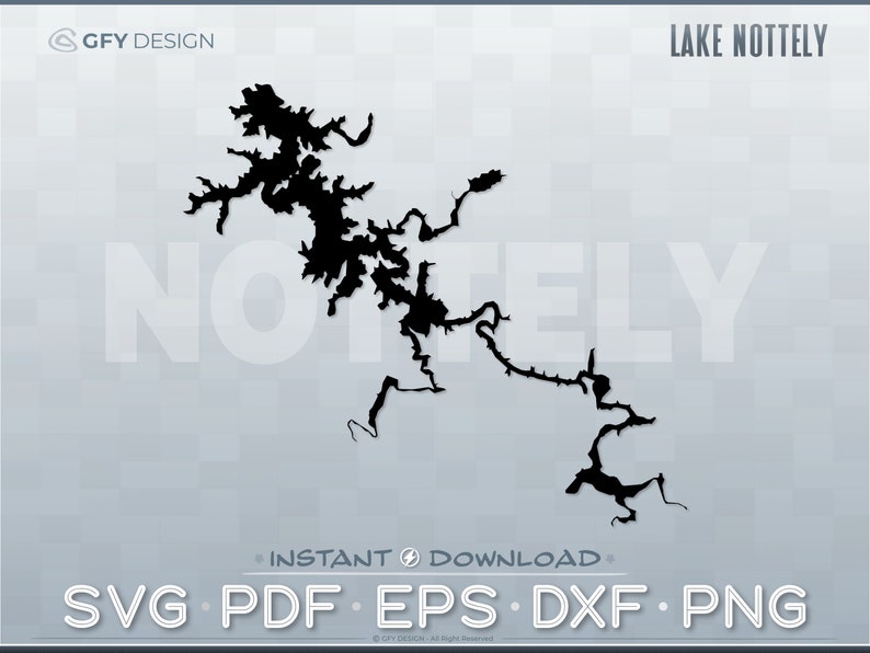 Lake Nottely - Vector Graphic Digital Files, Instant Download (georgia ...