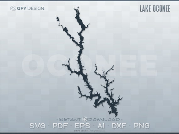 Lake Oconee SVG Digital File Set Georgia GA Vector - Etsy