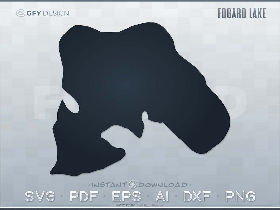 Fogard Lake SVG - Digital File Set - Minnesota | Vector Outline Map ...