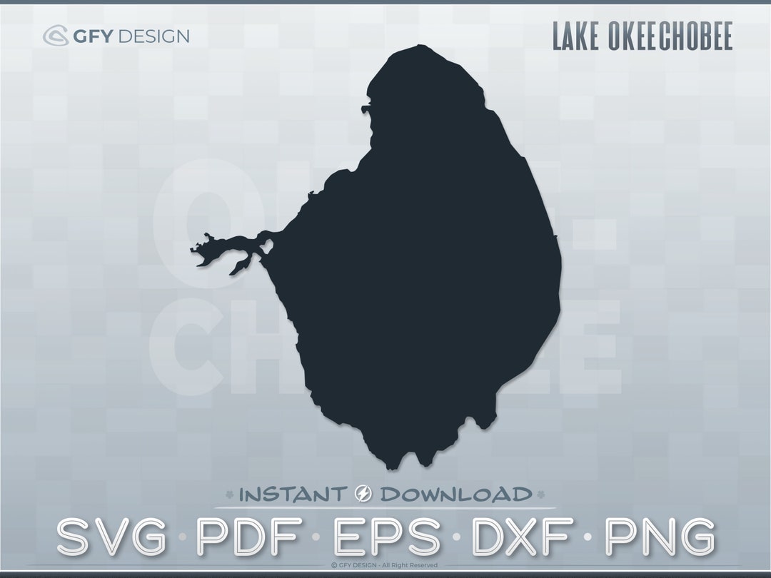 Lake Okeechobee SVG Vector Graphic - Florida ( Ideal for DIY Projects ...