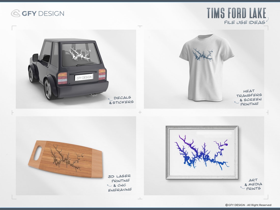 Tims Ford Lake SVG Vector Graphic - Tennessee - Ideal for Decals ...