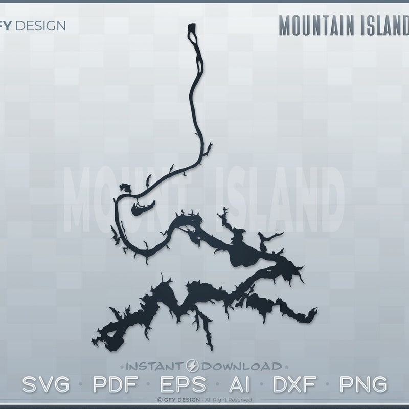 Mountain Island Svg - Etsy