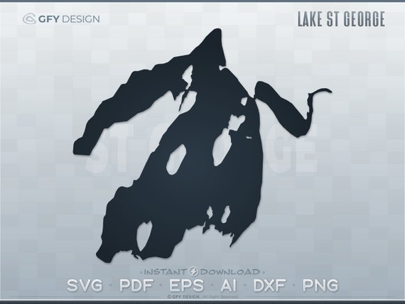 Lake St George SVG Digital File Set Maine Vector Outline - Etsy