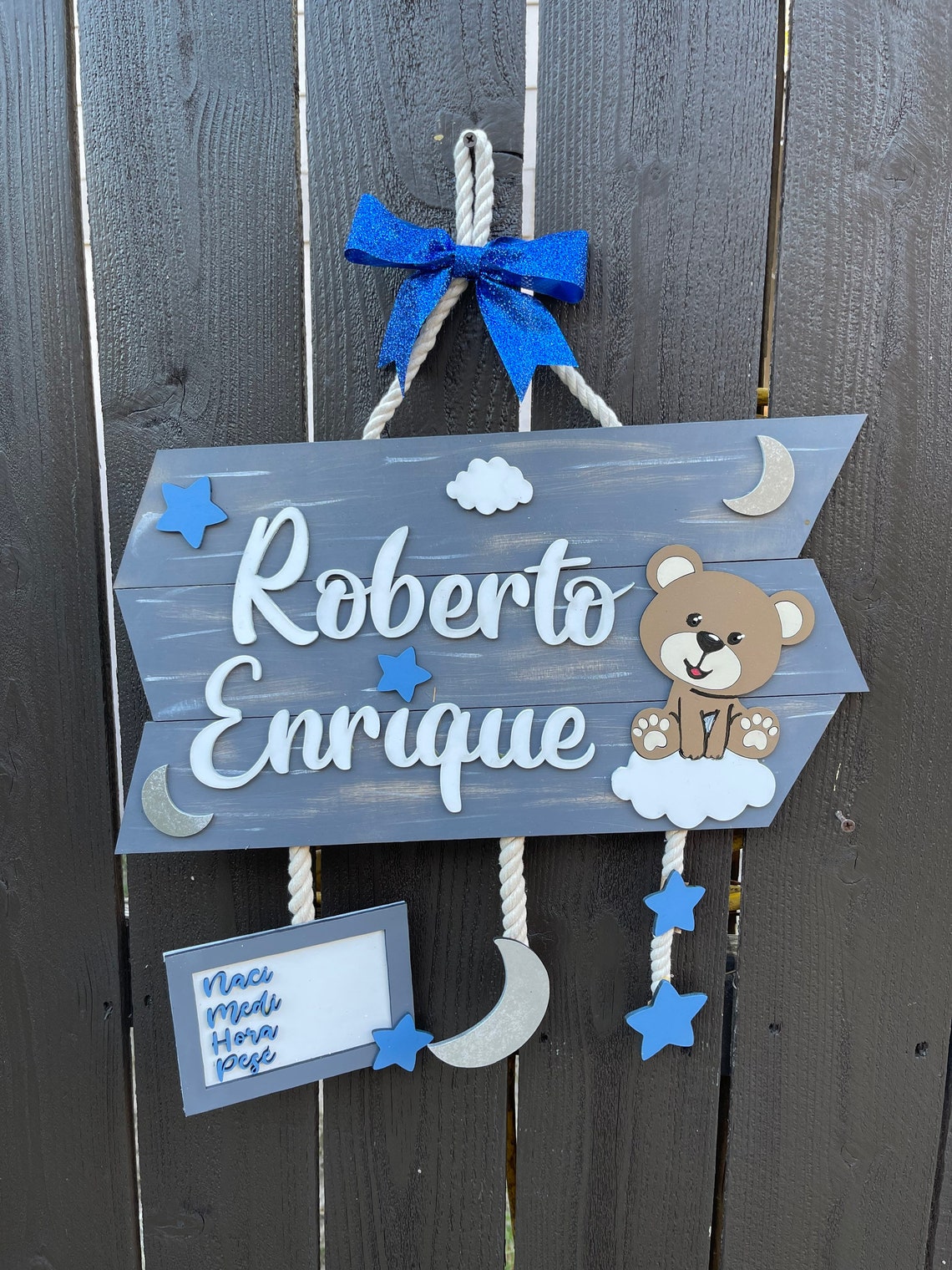 Hospital Door Hanger Welcome Baby Sign Newborn Sign Baby Shower ...