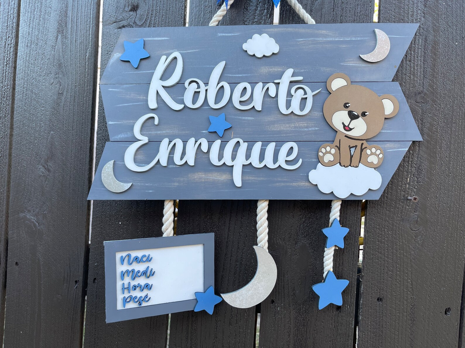 Hospital Door Hanger Welcome Baby Sign Newborn Sign Baby Shower ...