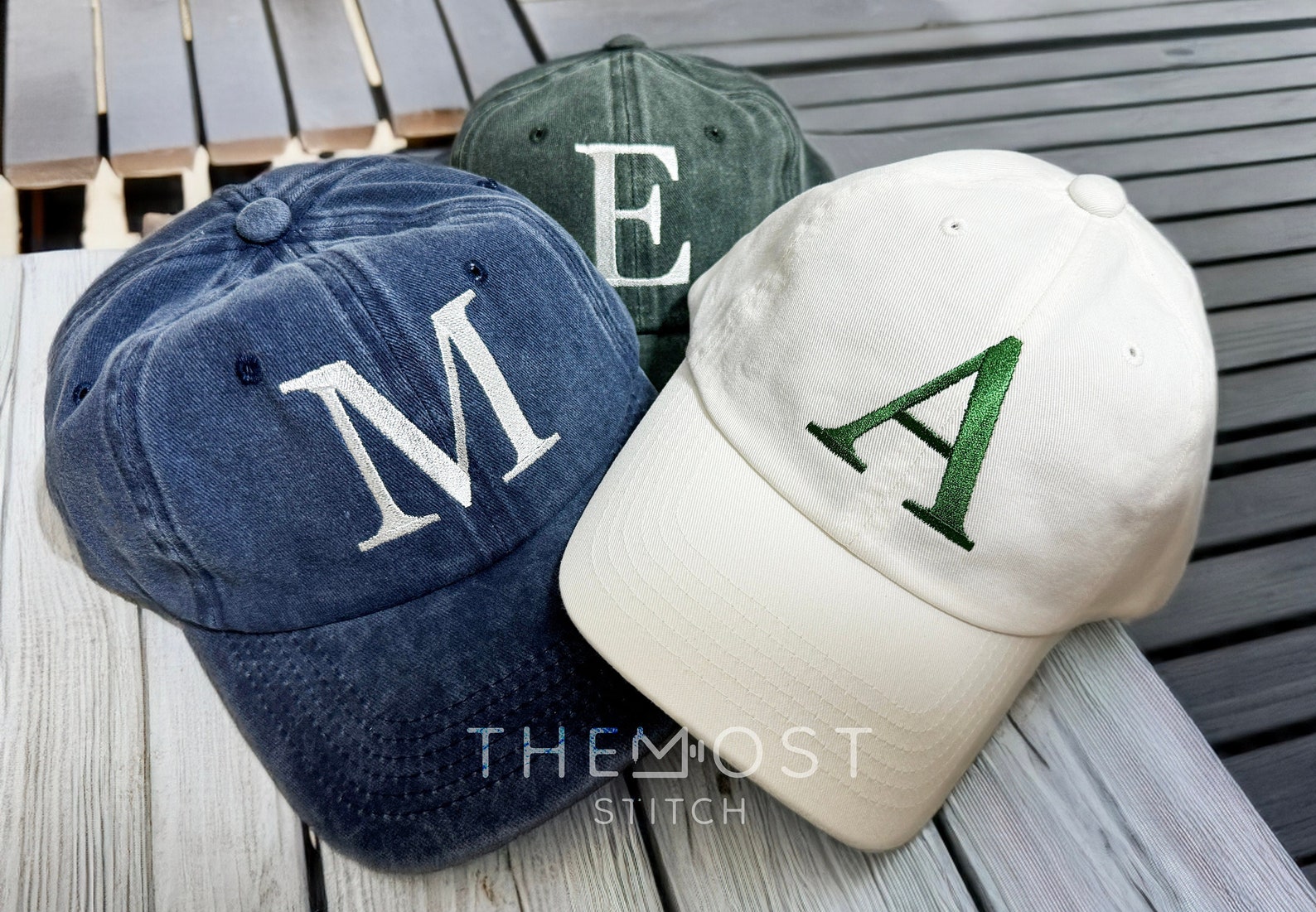 Embroidered Initial Cap: Personalized Cotton Dad Hat - Etsy