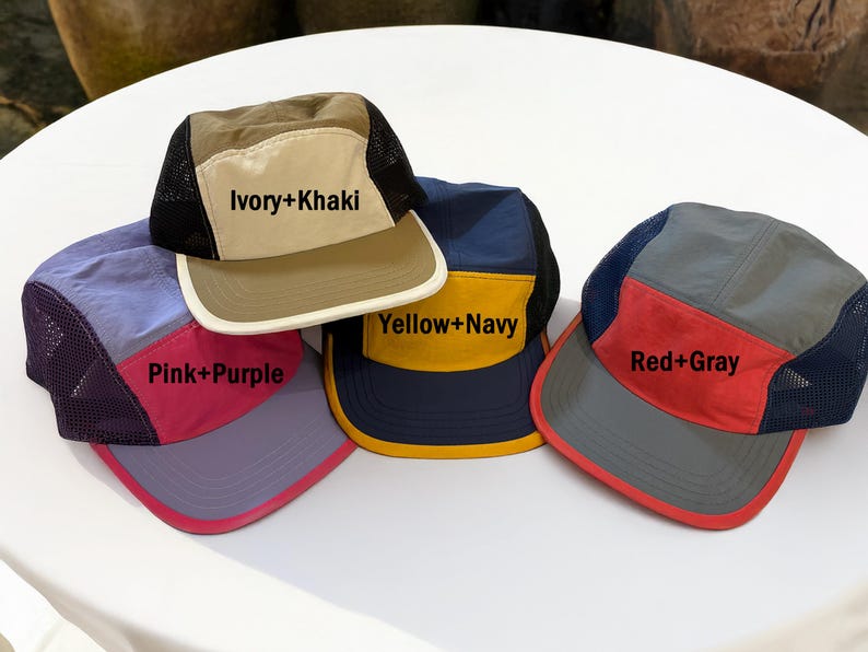 Custom Camp Cap – Mesh Side Panels, Adjustable Velcro Back, Unisex ...