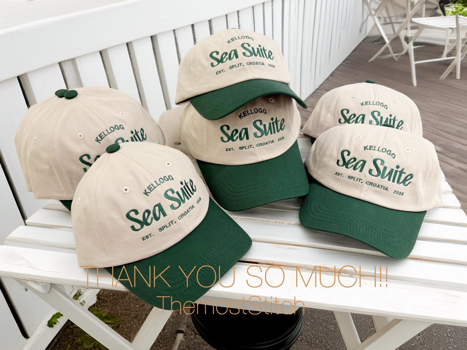 Embroidered Two-tone Custom Hat: Personalized Initial Cap - Etsy