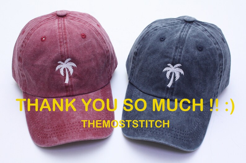 Palm Tree Embroidered Hat Tropical Baseball Cap Vacation | Etsy