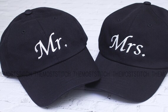 Mr and Mrs Hat Wedding Gift Custom Hat Anniversary Gifts | Etsy