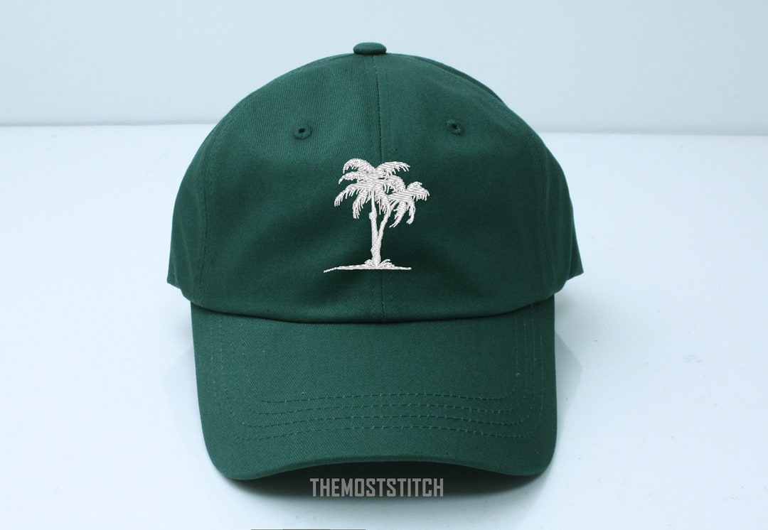Palm Tree Embroidered Hat, Tropical Baseball Cap, Vacation Cap ...