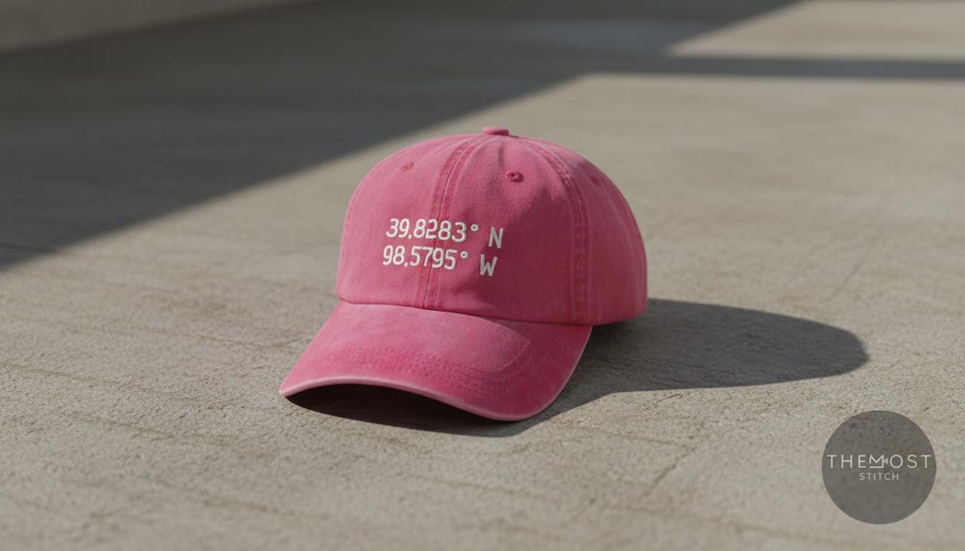 Custom Coordinates Hat, Personalized GPS Location Cap, Minimalist ...