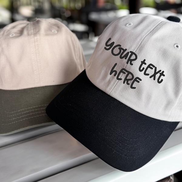 Embroidered Two Tone Hat Custom - Etsy