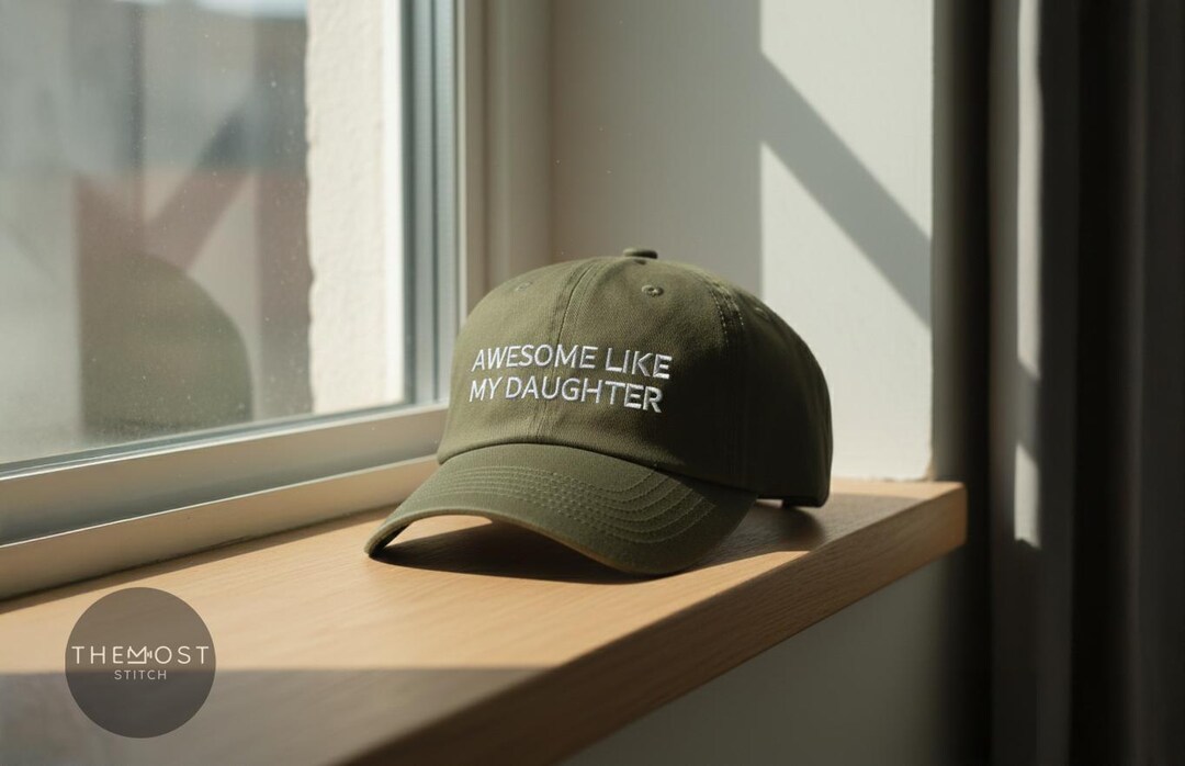 Awesome Like My Daughter Hat, Dad Hat Gift, Embroidered Baseball Cap ...