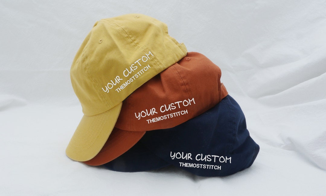 HAT SIDE Custom Hat, Embroidered Hat, Initial Cap, Personalized Ball ...