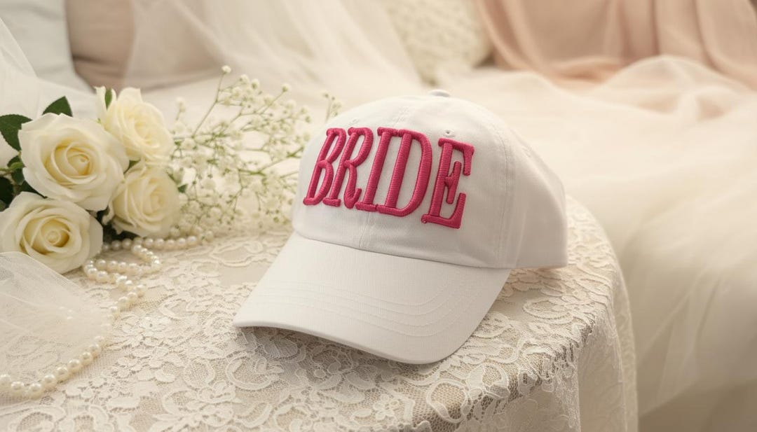 3D Puff Embroidered BRIDE Cap – Custom Bride, Crew, or Groom Hat ...