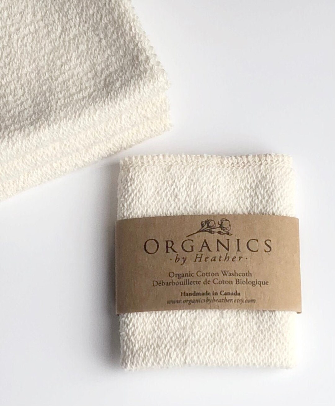 Organic Cotton Washcloth 1-ply Terry | Soft & Eco-friendly Face Cloth ...