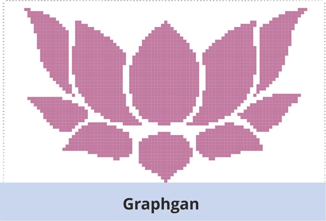 PIXEL CHART Lotus Flower (100x60) - Graph Pattern Graphgan - Cross ...