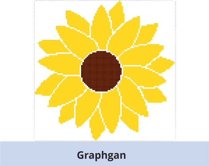 PIXEL CHART Sunflower (100x100) - Graph Pattern Graphgan - Cross Stitch ...