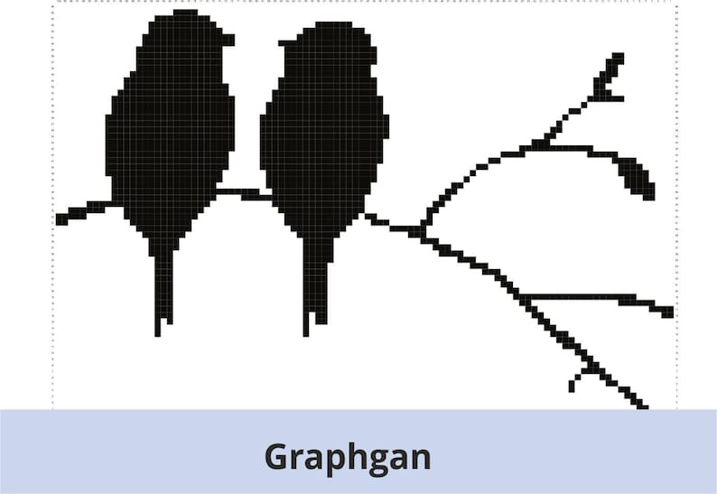 PIXEL CHART Birds (100x66) - Graph Pattern Graphgan - Cross Stitch ...