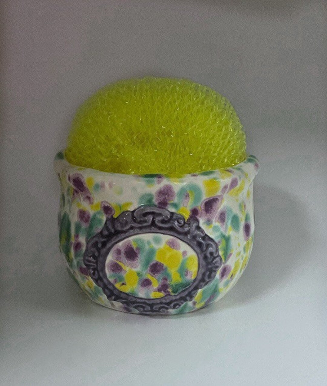 Ceramic Scrubby Holder With Scrubby - Etsy