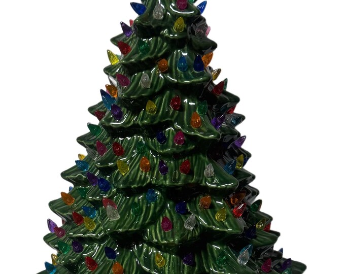 Ceramic 15” Christmas Tree Light: Green - Etsy