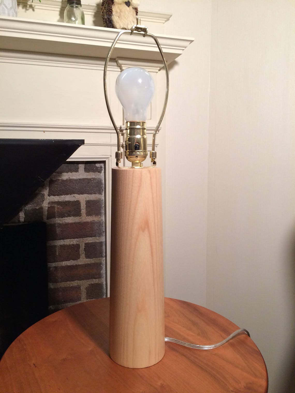 Solid Hard Maple Tapering Column Lamp - Etsy