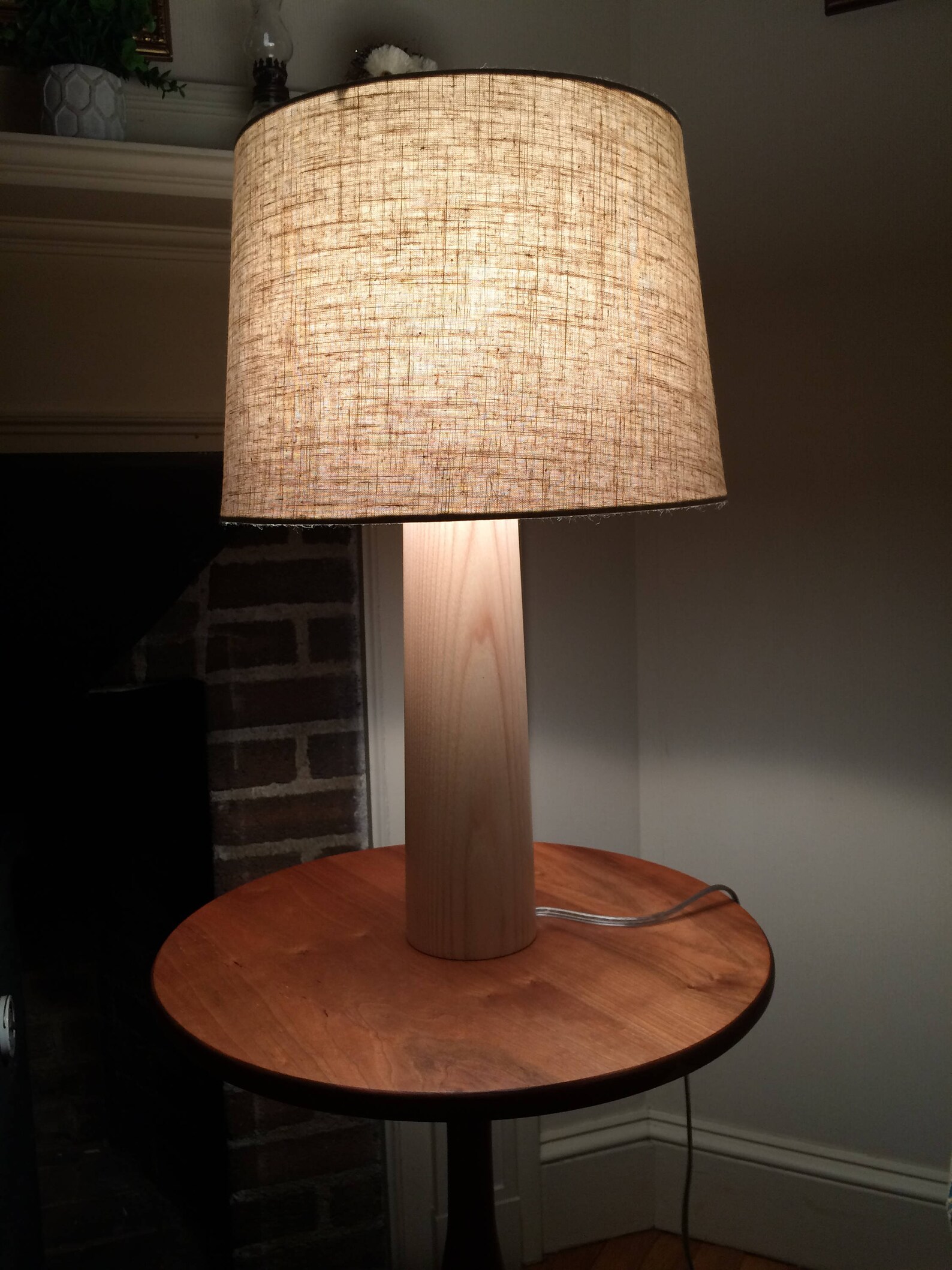 Solid Hard Maple Tapering Column Lamp - Etsy