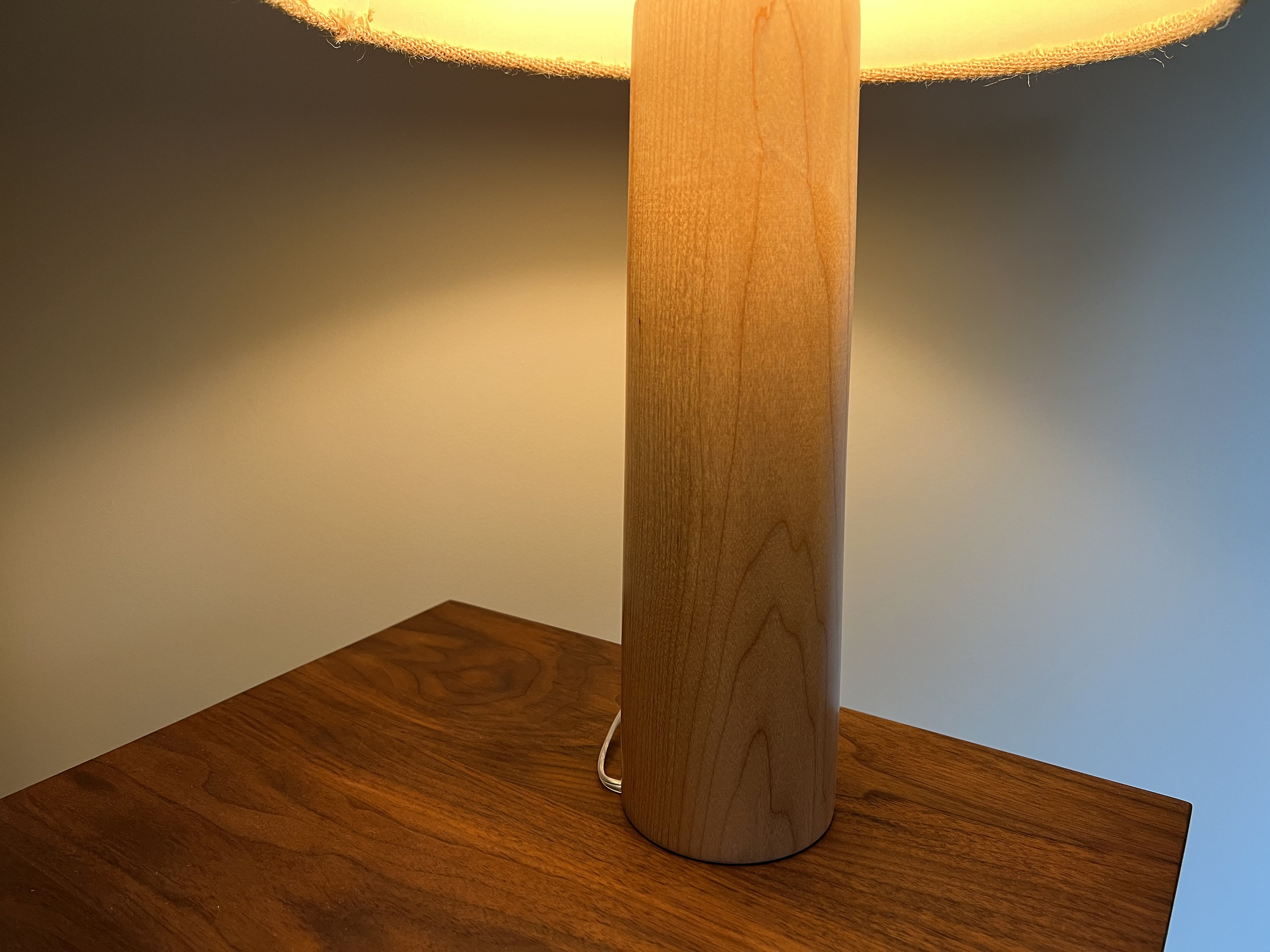 Solid Hard Maple Tapering Column Lamp - Etsy
