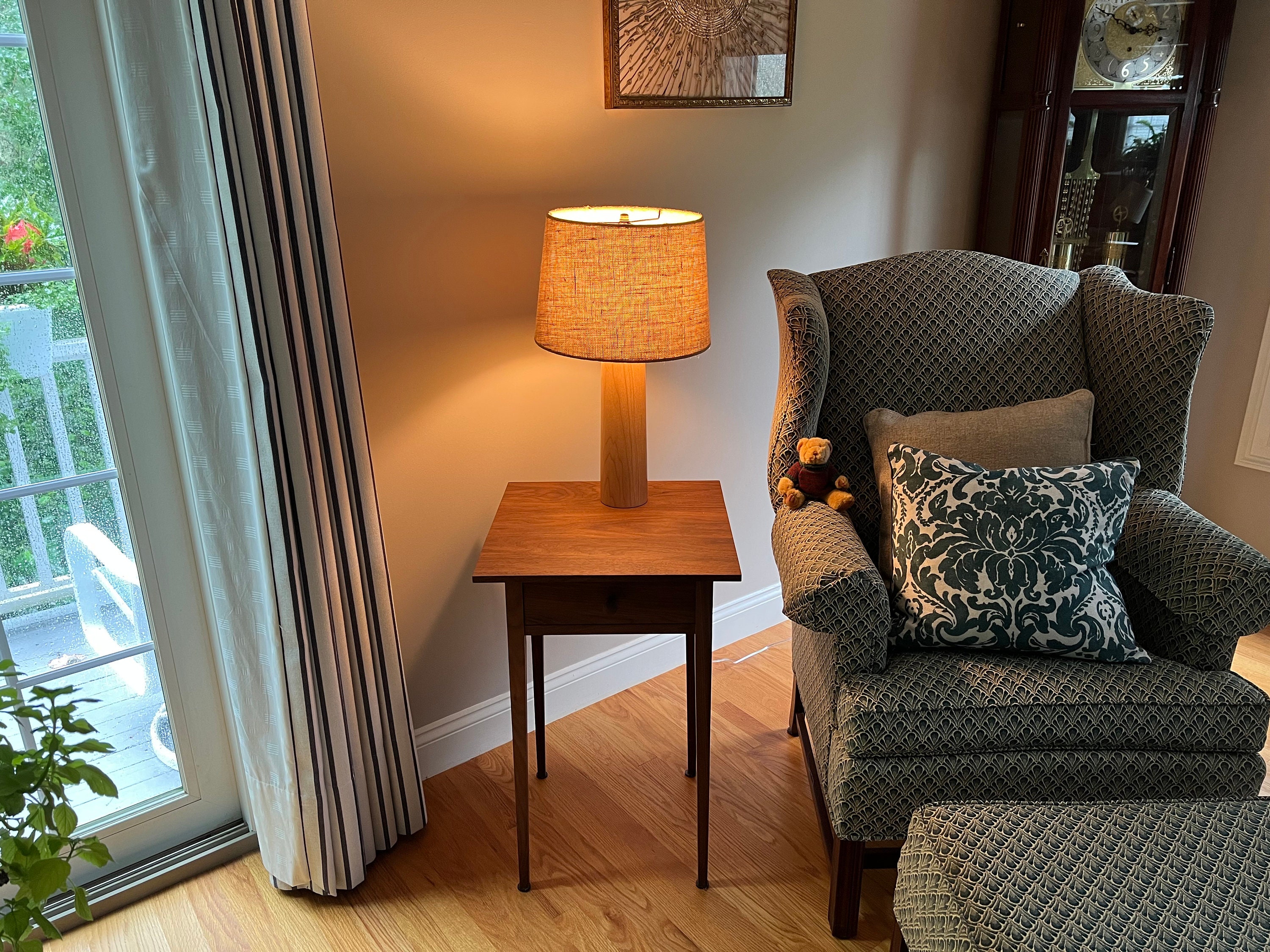 Solid Hard Maple Tapering Column Lamp - Etsy