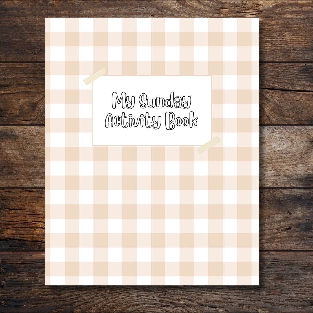 Church Tracing Activity Book, Sunday Activity Book for Kids, Digital ...