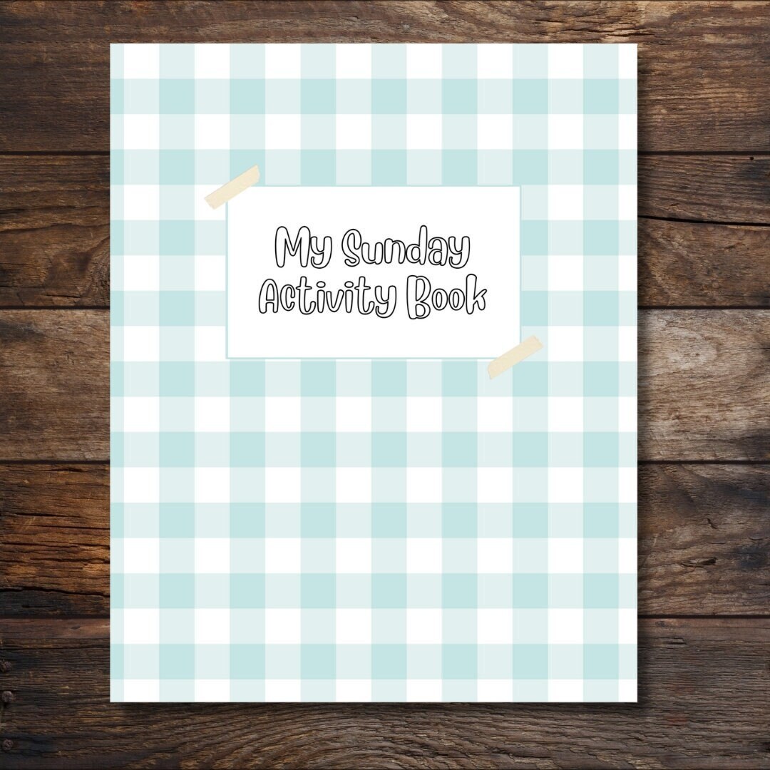 Church Tracing Activity Book, Sunday Activity Book for Kids, Digital ...