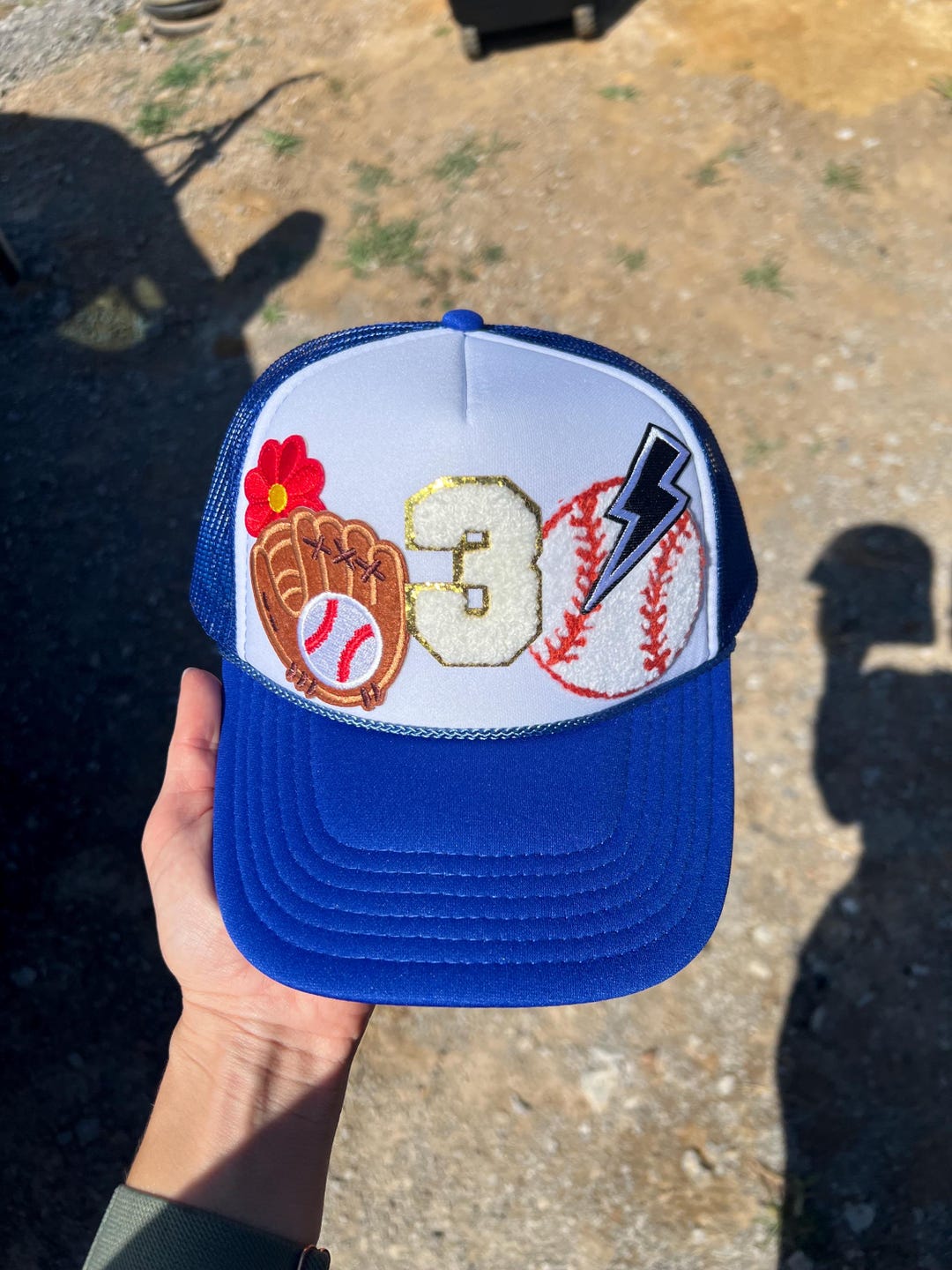 Baseball Softball Trucker Hat. Custom Patch Hat, Mid Profile. Youth or ...