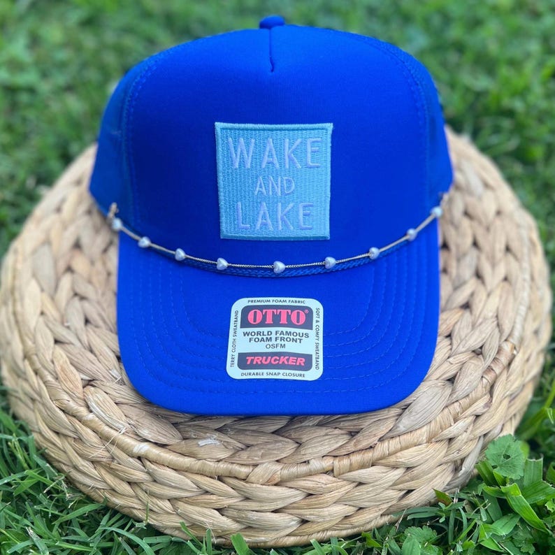 Lake. Wake and Lake Patch Trucker Hat, Mid Profile With Charm - Etsy