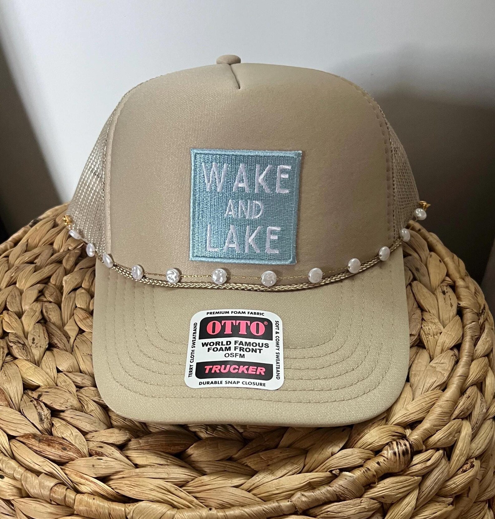 Lake. Wake and Lake Patch Trucker Hat, Mid Profile With Charm - Etsy
