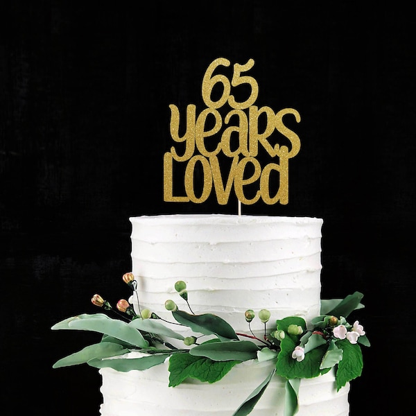 65th Birthday Cake Topper - Etsy