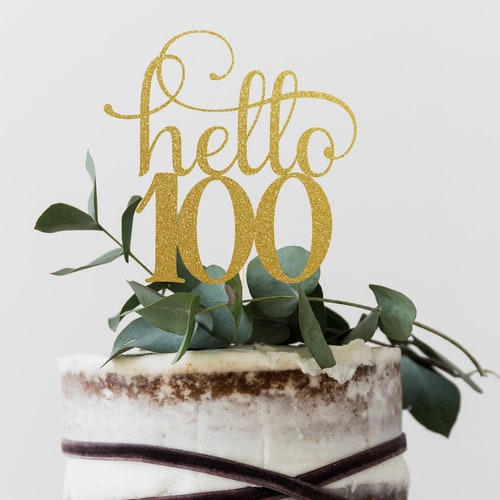 Cheers to 100 Years 100th Birthday Cake Topper Happy 100th - Etsy