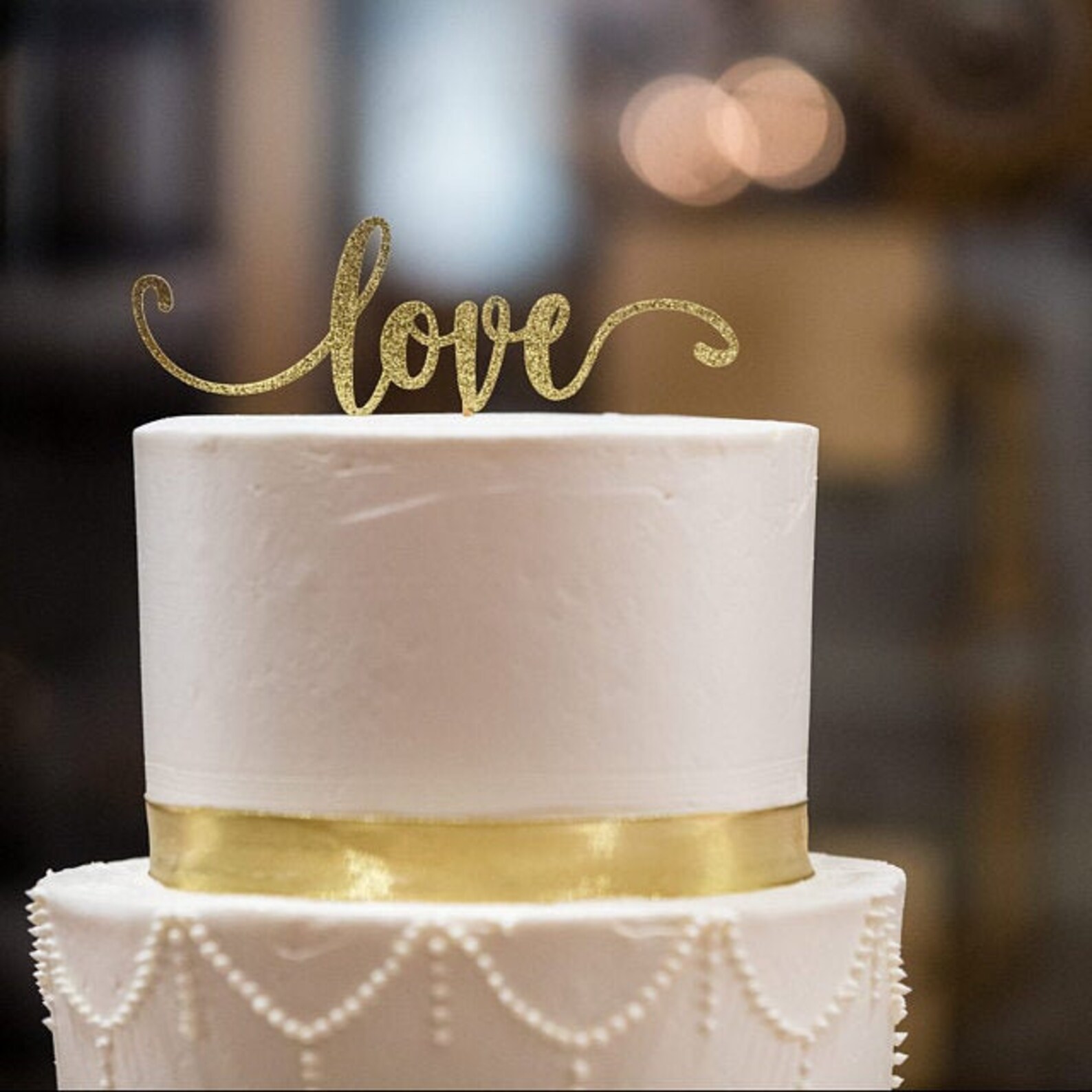 Love Cake Topper, Cake Decoration, Glitter, Party, Custom, Personalized ...