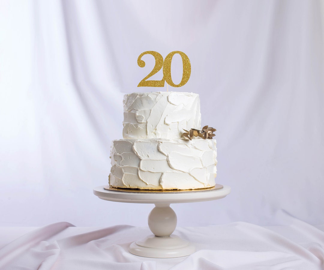 Twenty Number Cake Topper, Cake Decoration, Glitter, Party Decoration ...