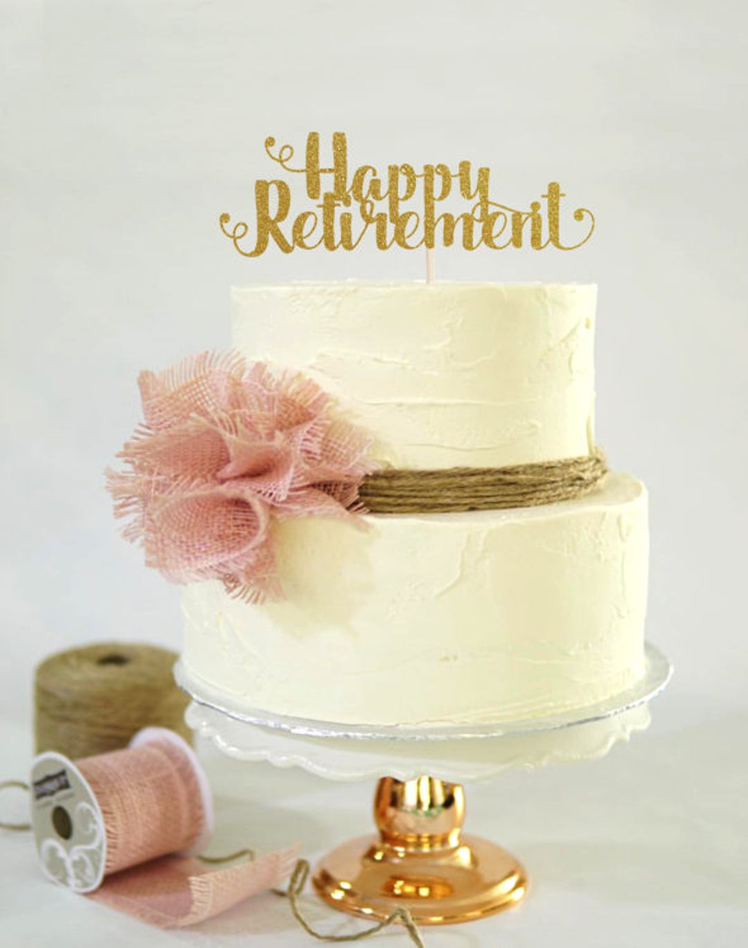 Happy Retirement Cake Topper, Cake Decoration, Glitter, Graduation ...