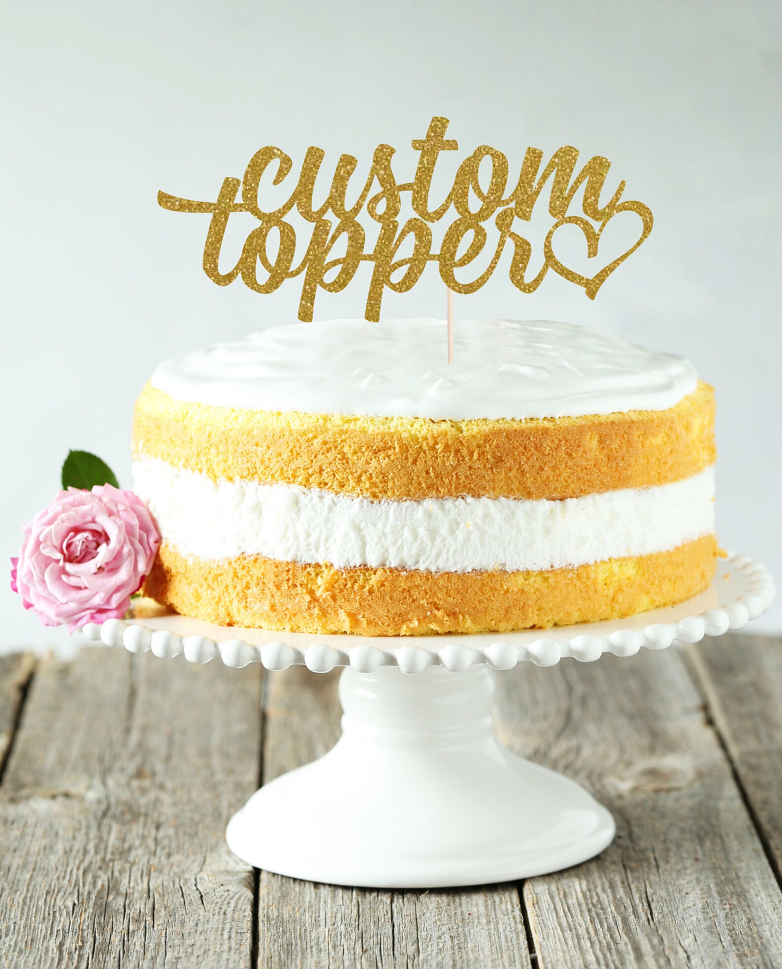 Custom Cake Topper Cake Decoration Glitter Party | Etsy