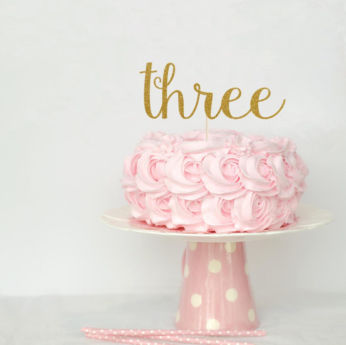 Three Cake Topper, Cake Decoration, Glitter, Party Decoration, Custom ...