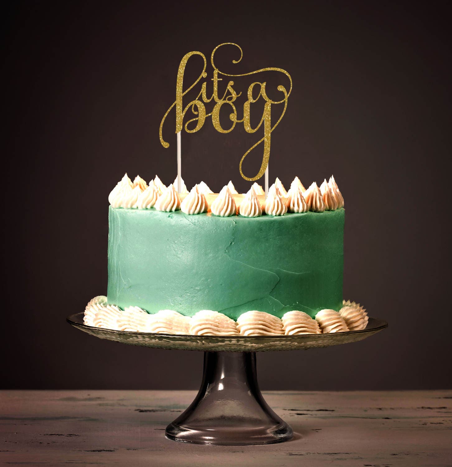 It's a Boy Cake Topper Cake Decoration Glitter Party | Etsy